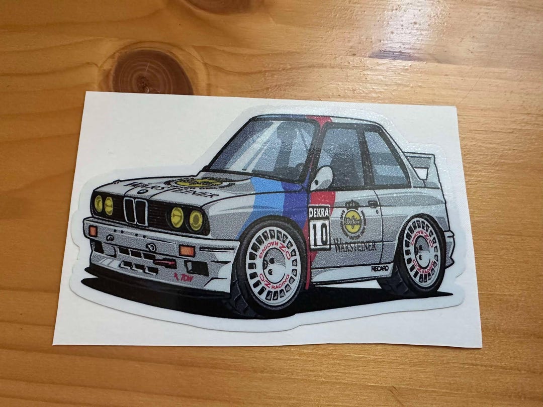 BMW E30 M3 Cartoon Style Sticker - Etsy