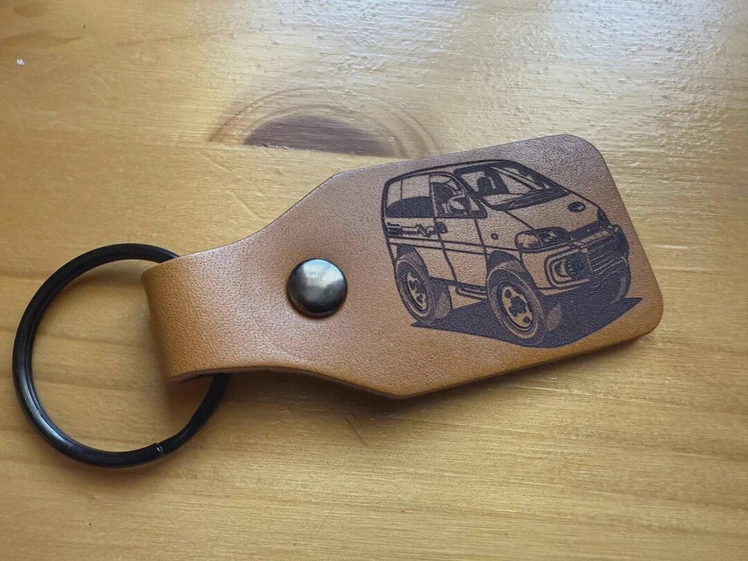 Delica Cartoon Leather Key Ring Laser Engraved - Etsy