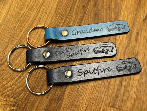 Classic Triumph Spitfire Personalised Leather Key Ring - Etsy
