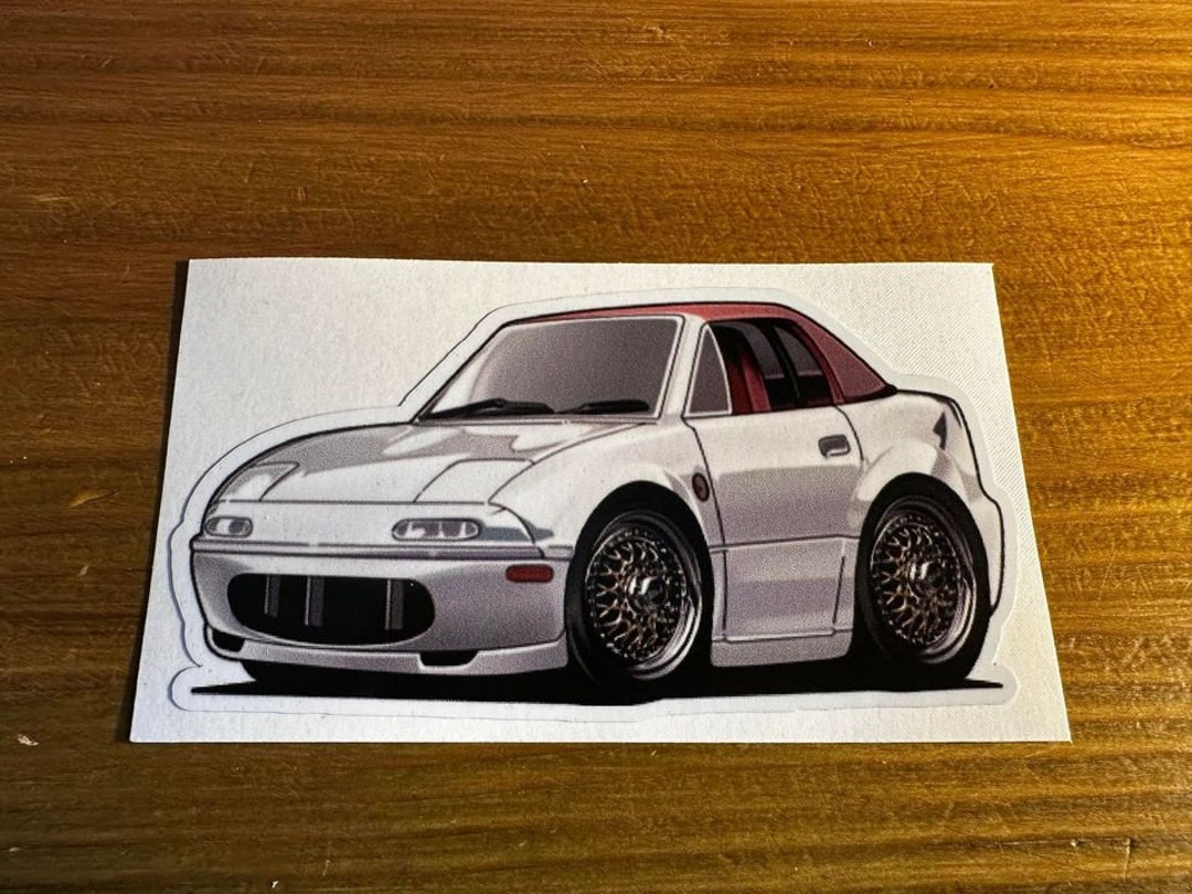 Mazda MX5 Cartoon Style Sticker - Etsy