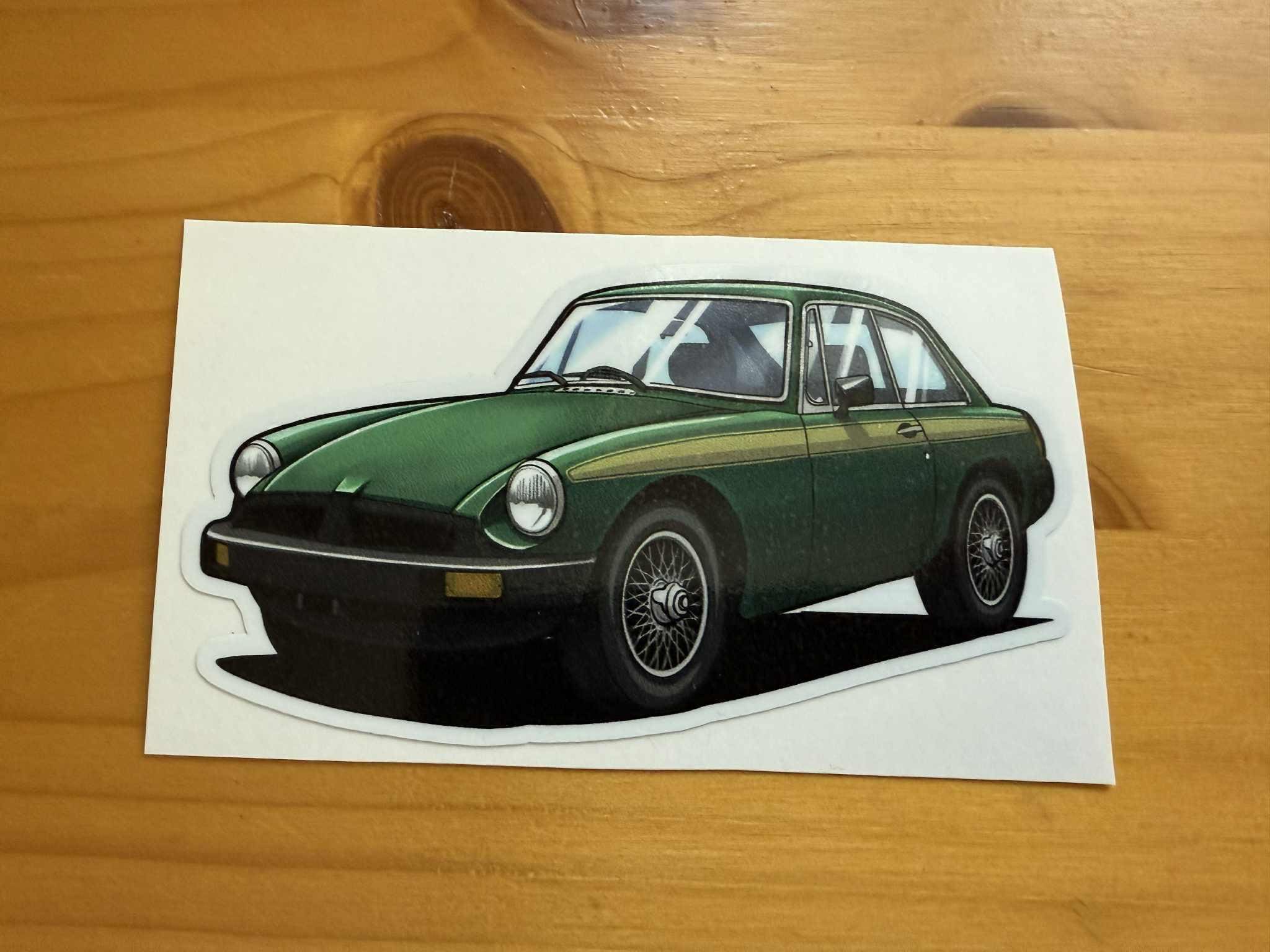 Triumph Spitfire / MGB GT Cartoon Style Sticker - Etsy