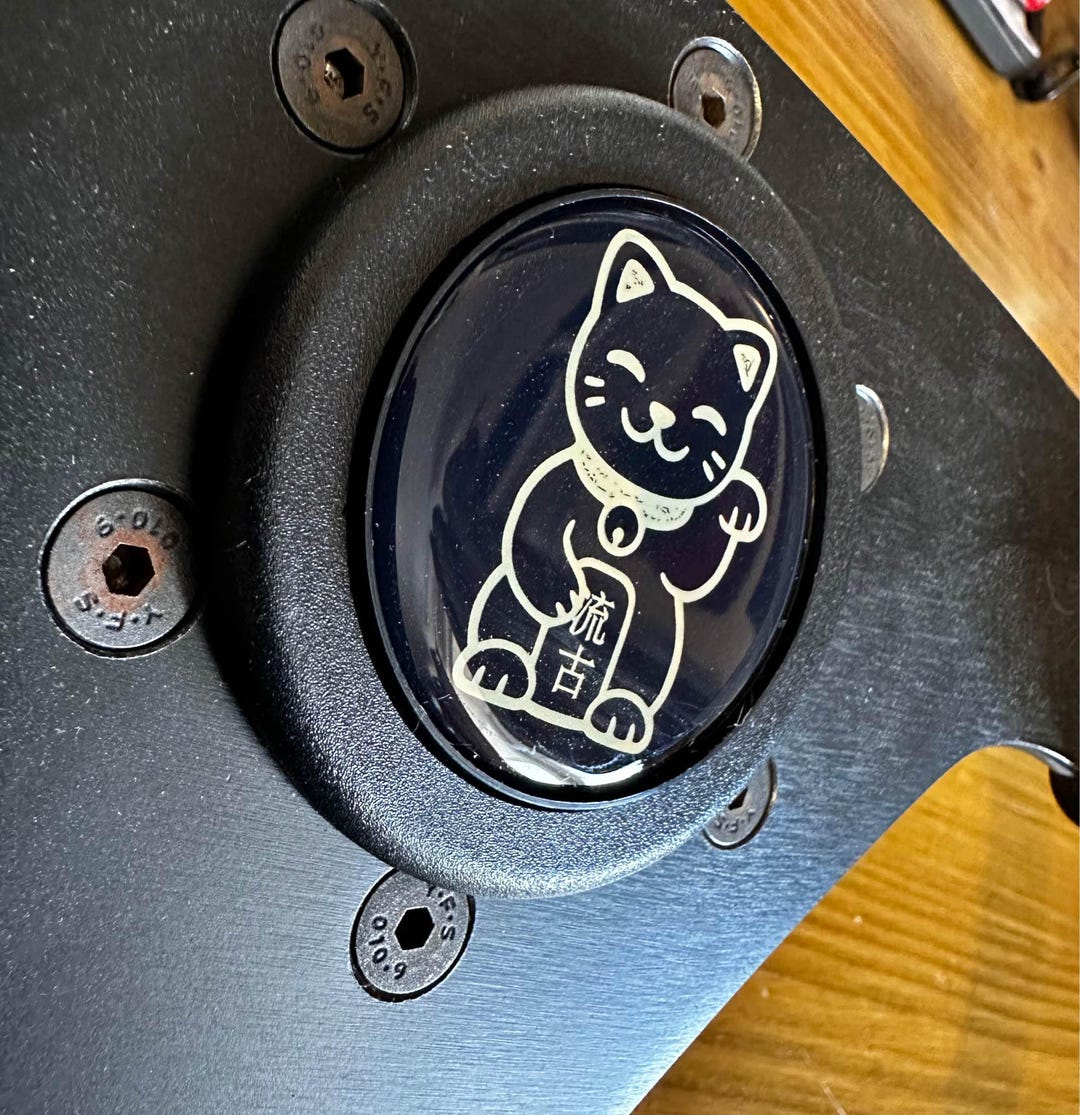 JDM Lucky Cat Steering Wheel Horn Button - Etsy