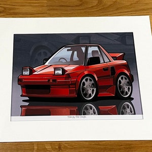 MK1 MR2 Cartoon Style Drawing - Etsy