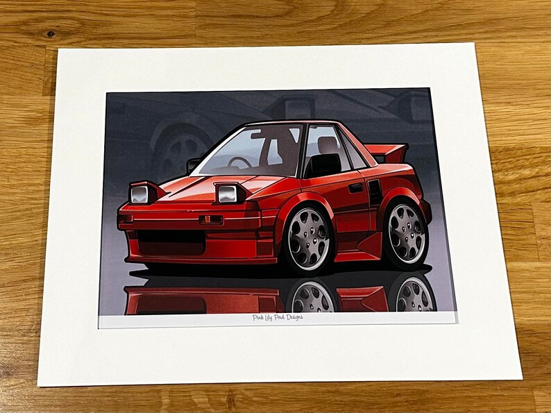 MK1 MR2 Cartoon Style Drawing - Etsy