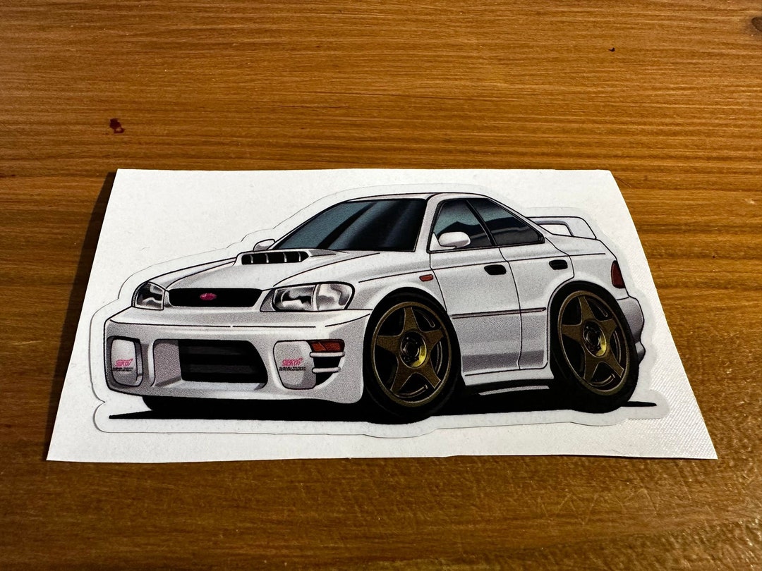 Impreza STI Cartoon Style Sticker - Etsy