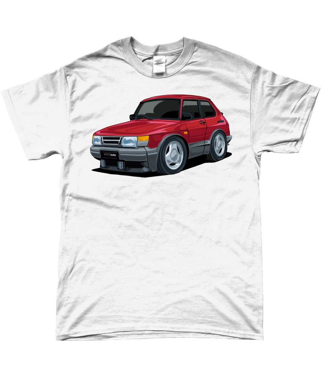 Saab 900 Turbo Cartoon Style T-shirt - Etsy