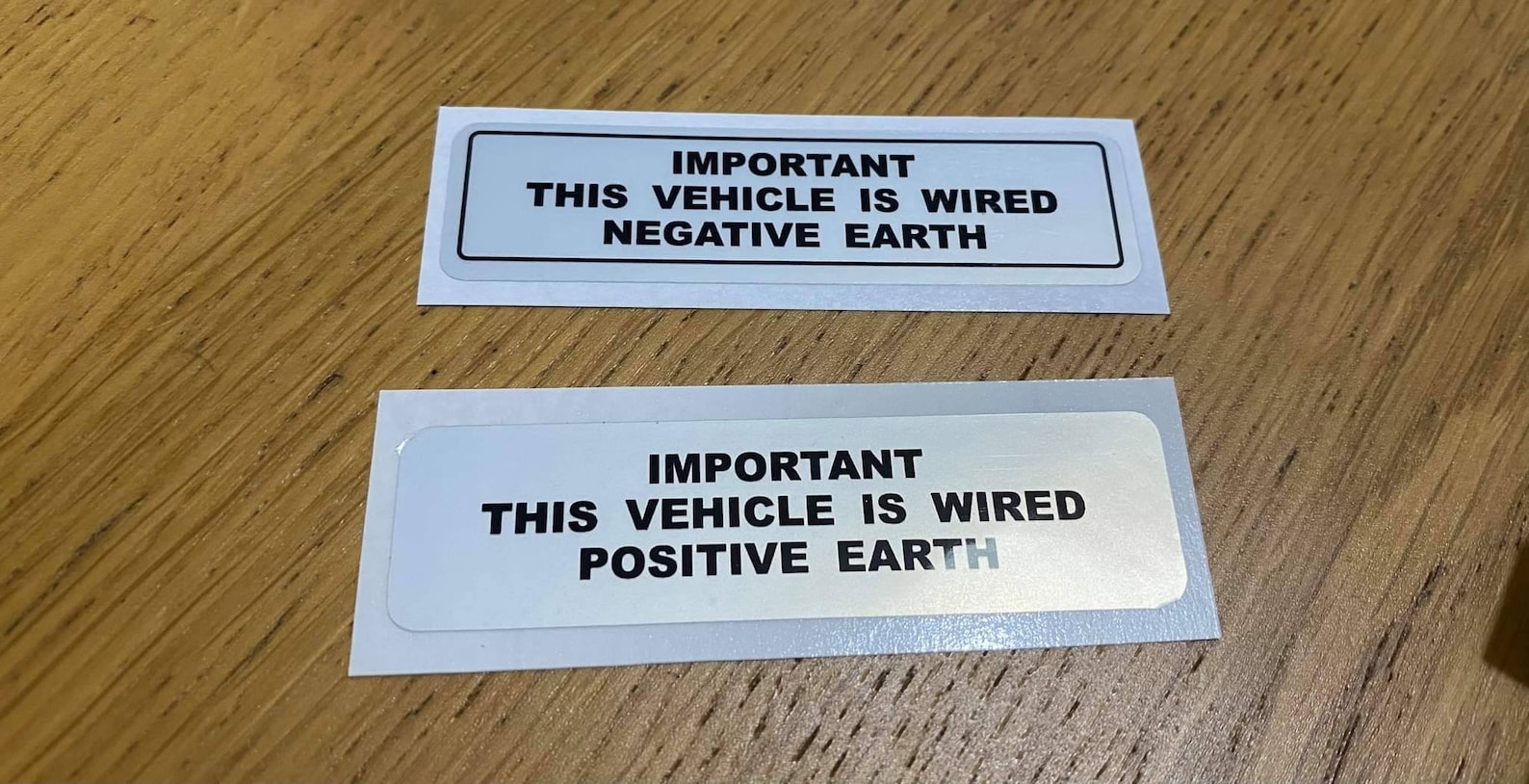 Earth Polarity Sticker Negative Earth / Positive Earth | Etsy