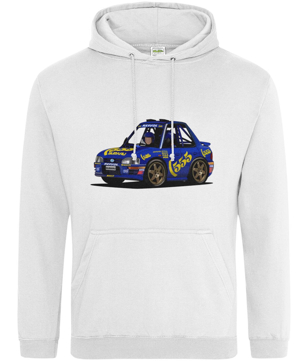 Subaru Impreza WRX 555 Rally Car Cartoon Style Hoodie - Etsy