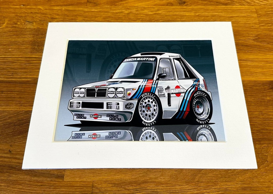 Lancia Delta S4 Rally Car Cartoon Style Drawing - Etsy