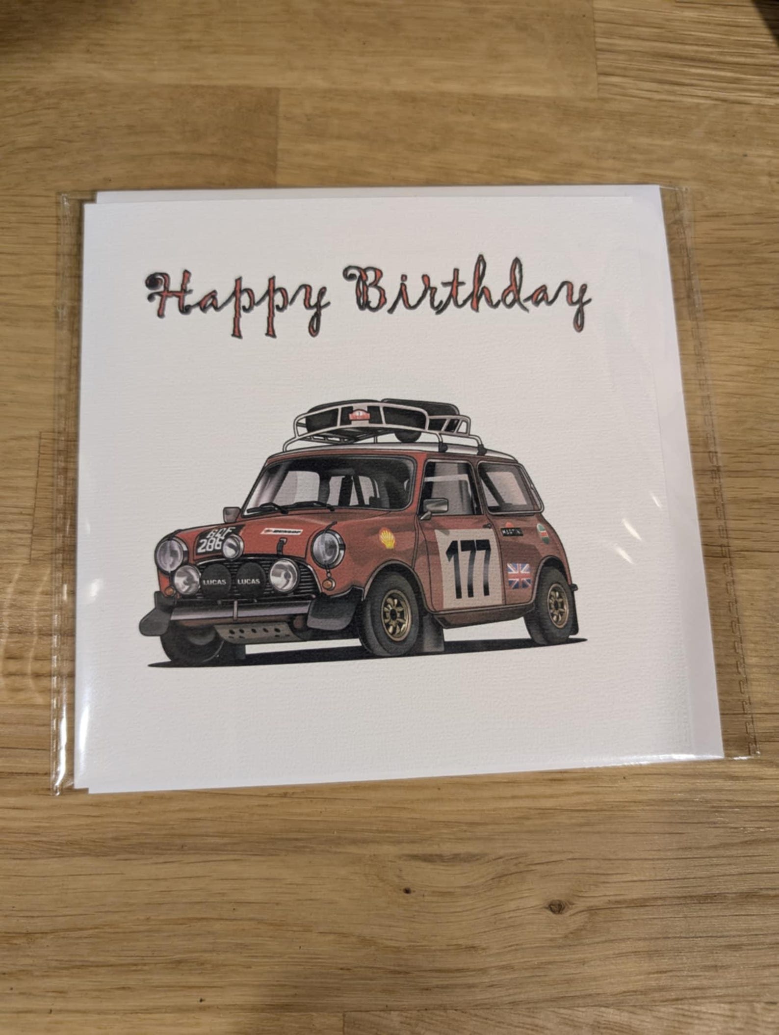 Mini Cooper S Rally Car Happy Birthday Greeting Card - Etsy