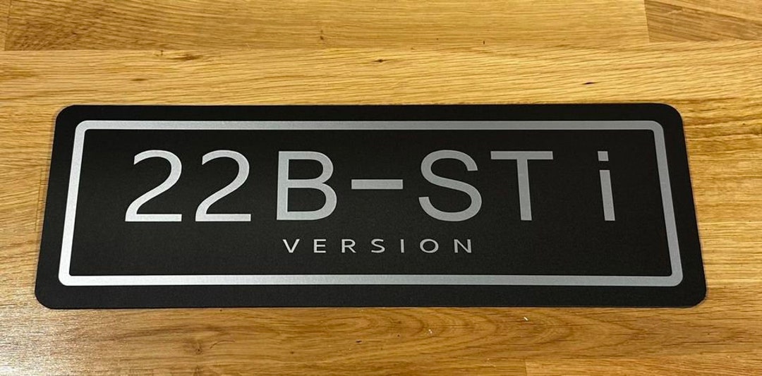 JDM Style 22B Impreza STI Show Plate. Number Plate - Etsy