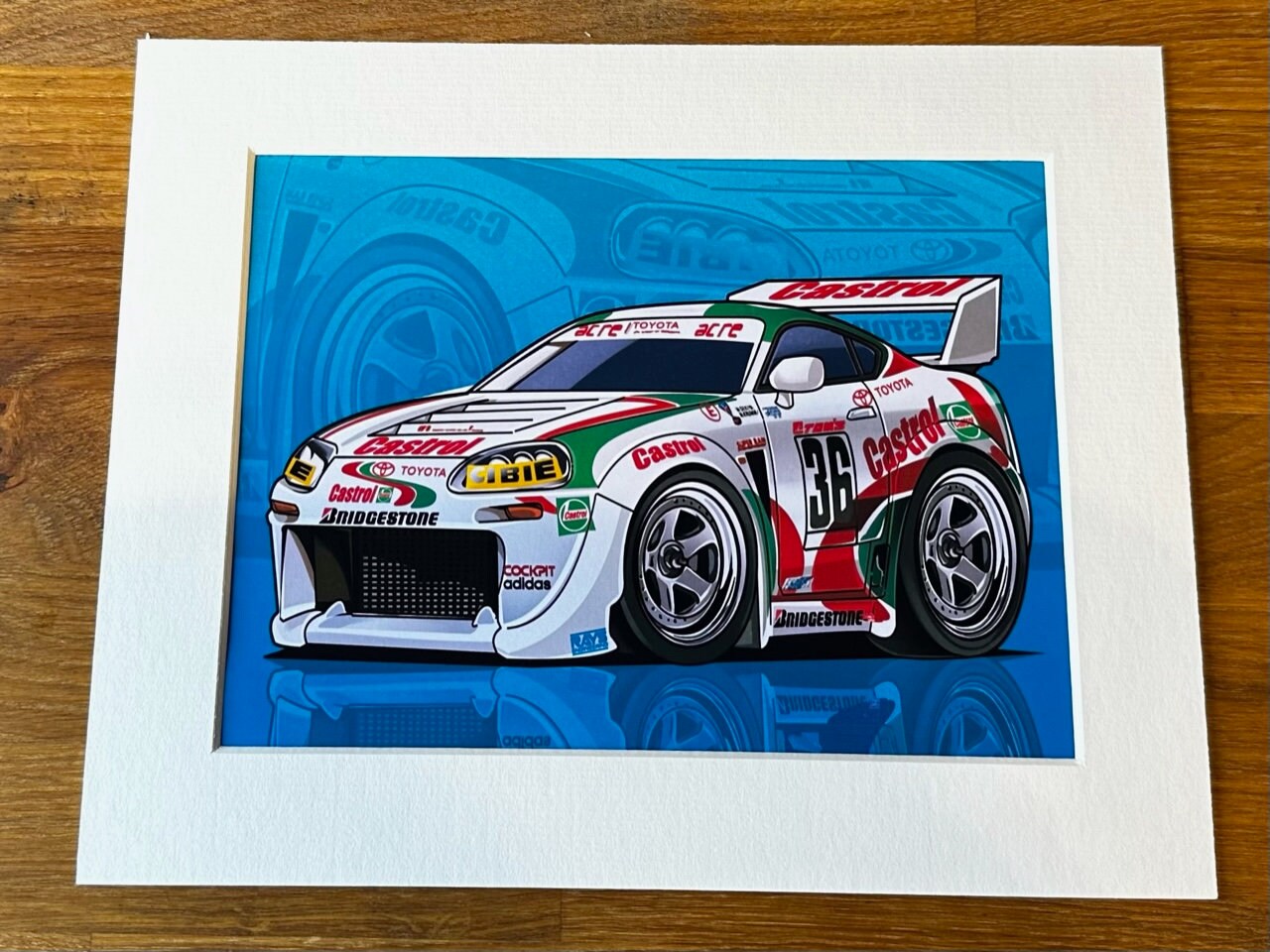 Toyota Supra MK4 TRD Cartoon Style Drawing - Etsy