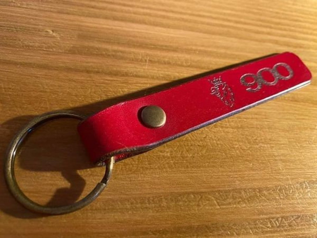 Saab 900 / 9000 Leather Key Ring - Etsy