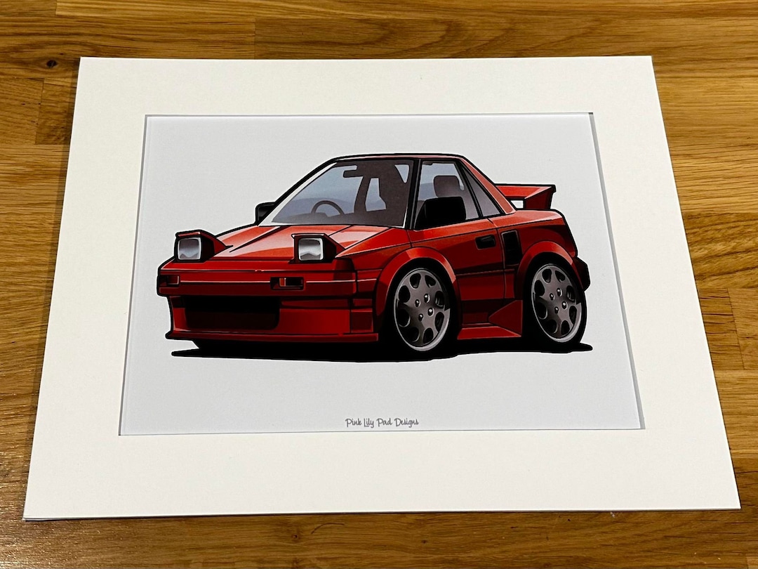 MK1 MR2 Cartoon Style Drawing - Etsy