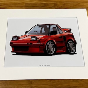 MK1 MR2 Cartoon Style Drawing - Etsy