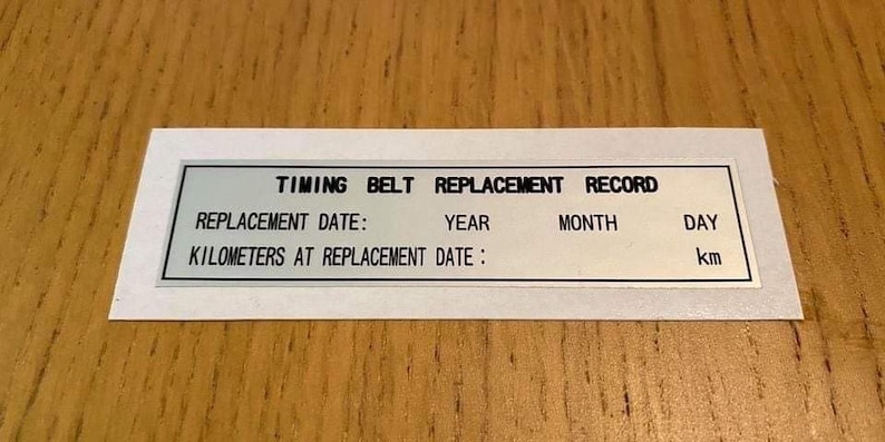 Timing Belt Record Sticker - Etsy
