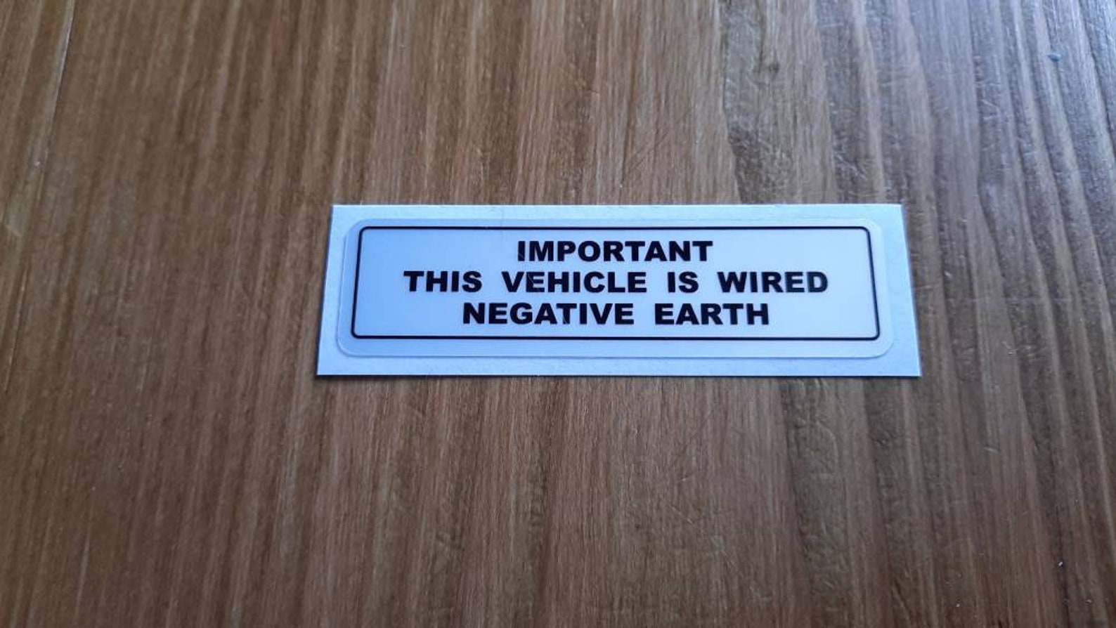 Earth Polarity Sticker Negative Earth / Positive Earth | Etsy