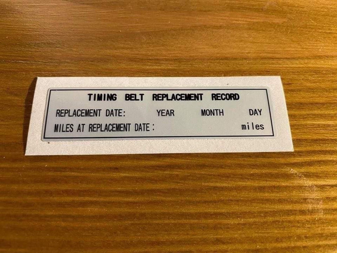 Timing Belt Record Sticker - Etsy