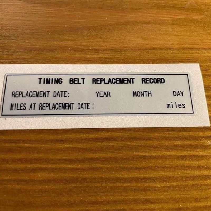 Timing Belt Sticker - Etsy