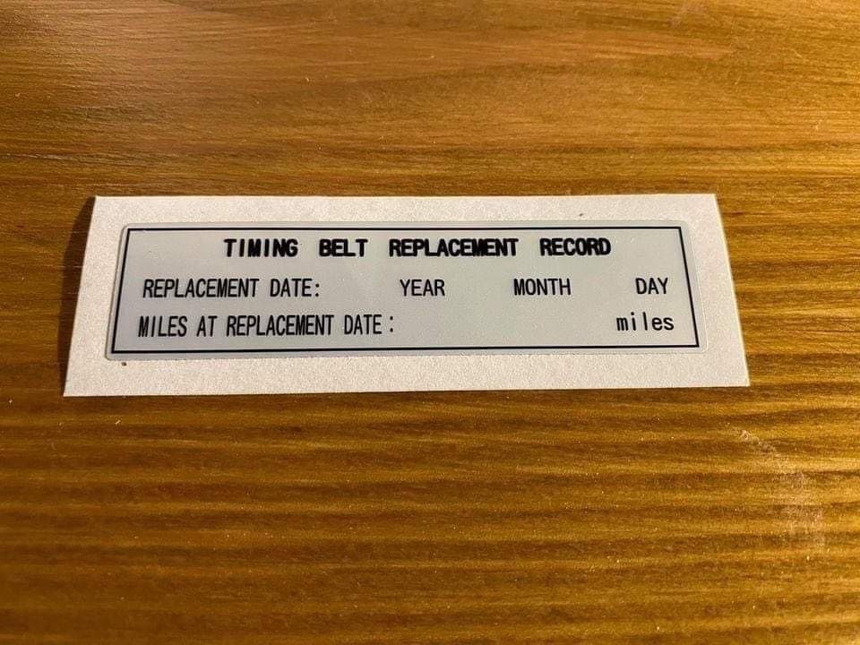 Timing Belt Record Sticker - Etsy