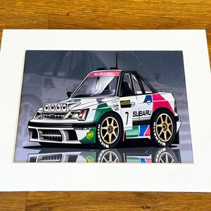 Legacy RS Rally Car Cartoon Style Drawing - Etsy