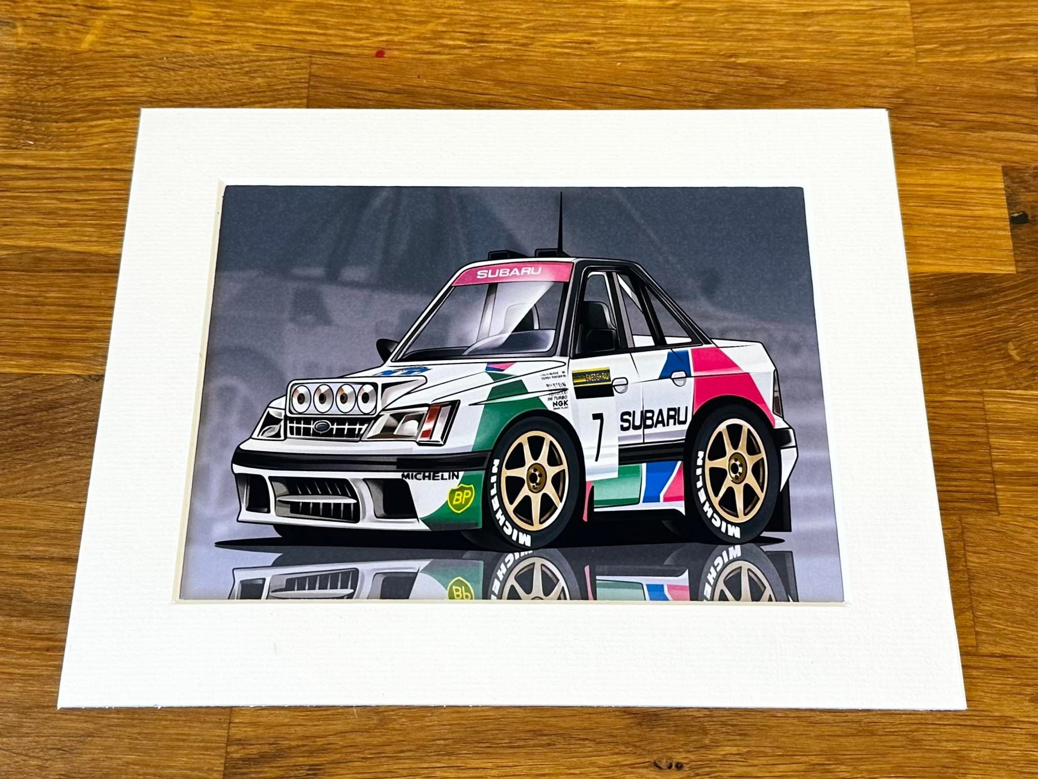 Dibujo de estilo de dibujos animados de Subaru Legacy RS Rally - Etsy ...