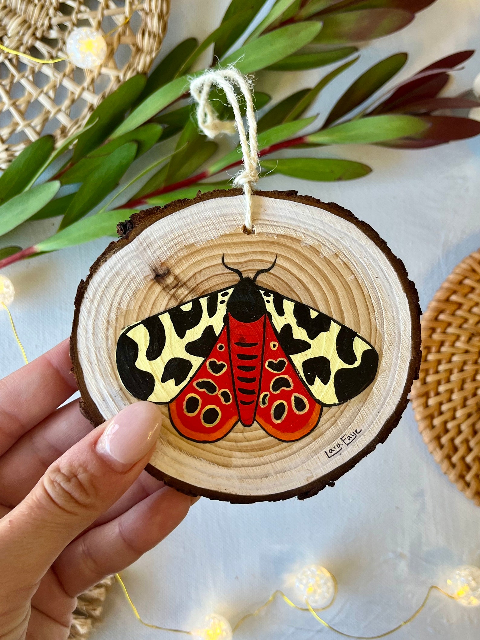 Tiger Moth Hand Painted Ornaments - Etsy