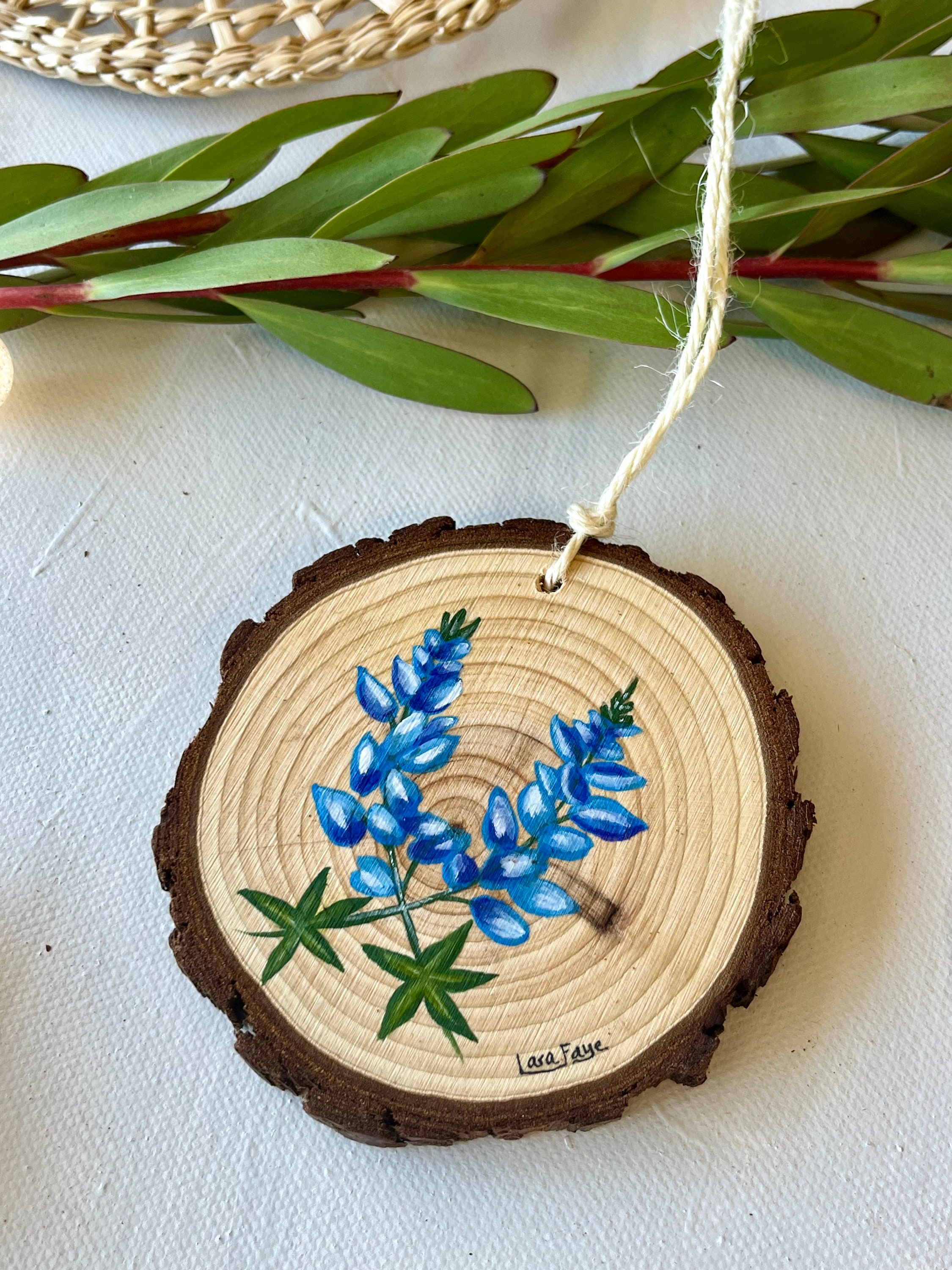 Bluebonnet Hand Painted Ornament - Etsy