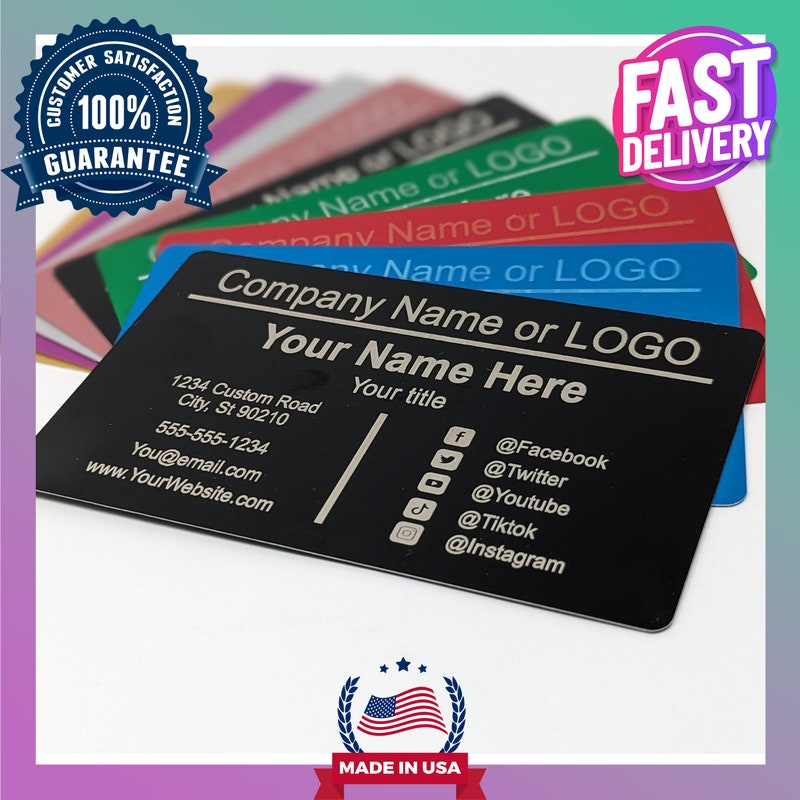 Laser Engraved Business Cards - Etsy