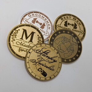 Personalized Man Challenge Coin, Engraved Groomsmen Gift - Etsy