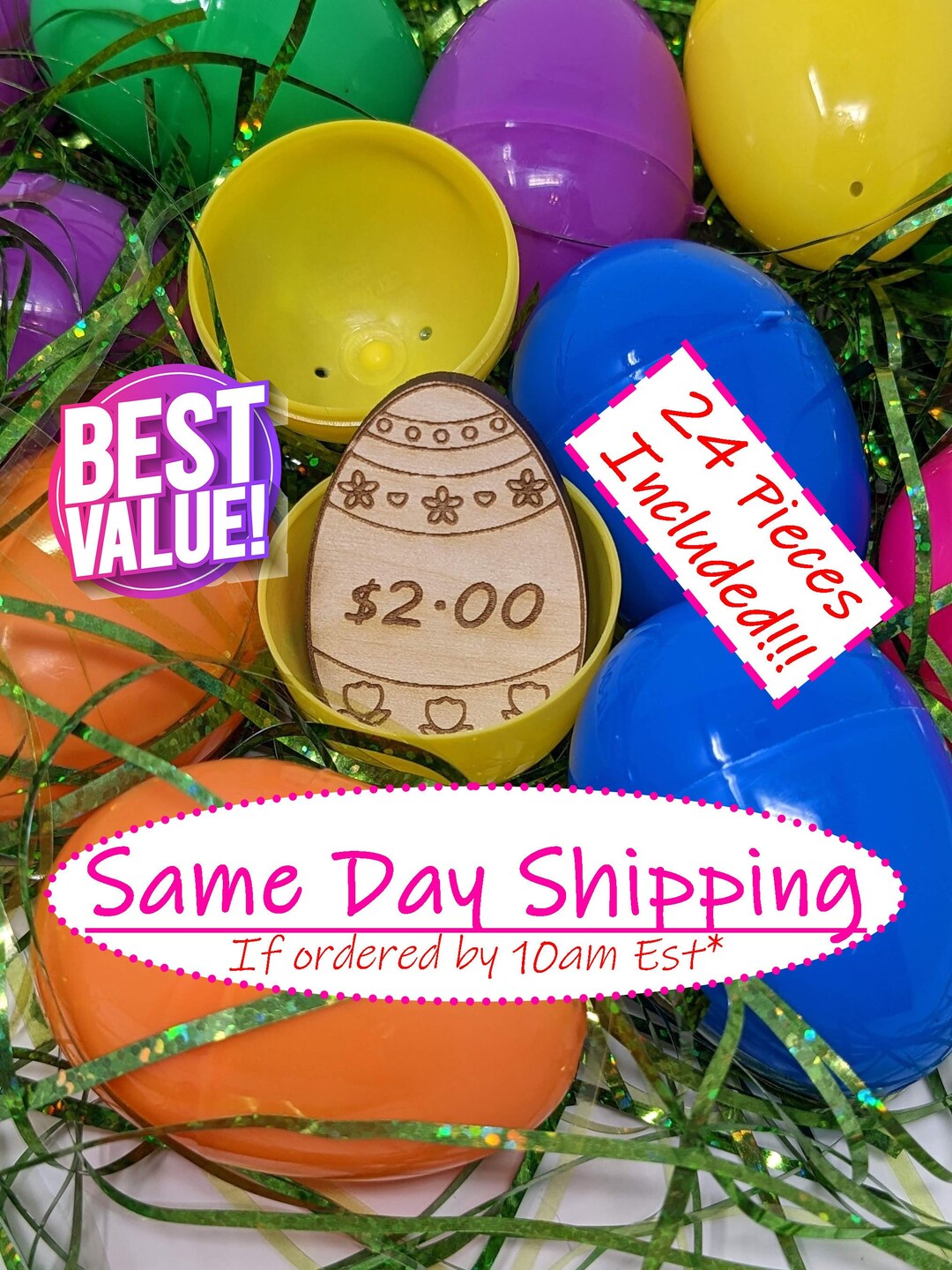 Engraved Tokens for Easter Egg, Easter Basket Eggs, Kids Outdoors ...