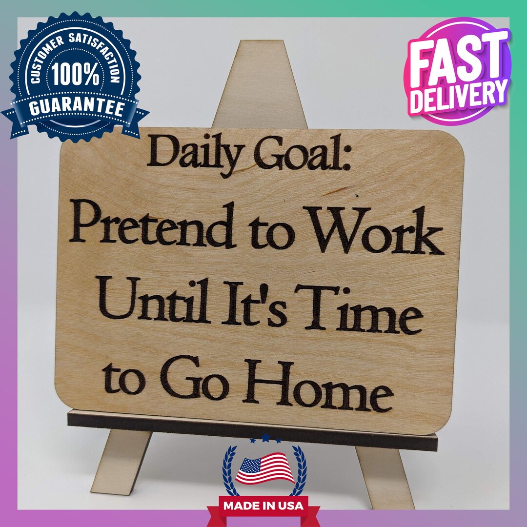 Pretend to Work Office Sign Cubicle Designs Also a Magnet for - Etsy