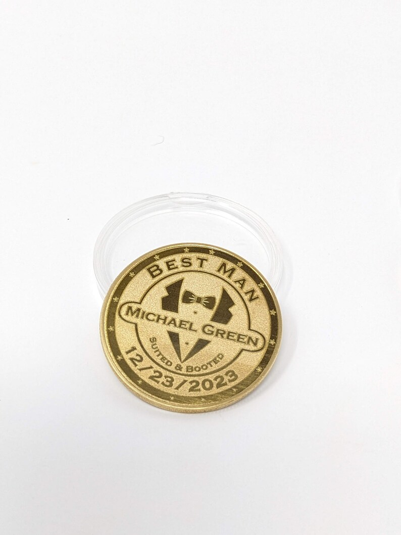 Personalized Man Challenge Coin, Engraved Groomsmen Gift - Etsy