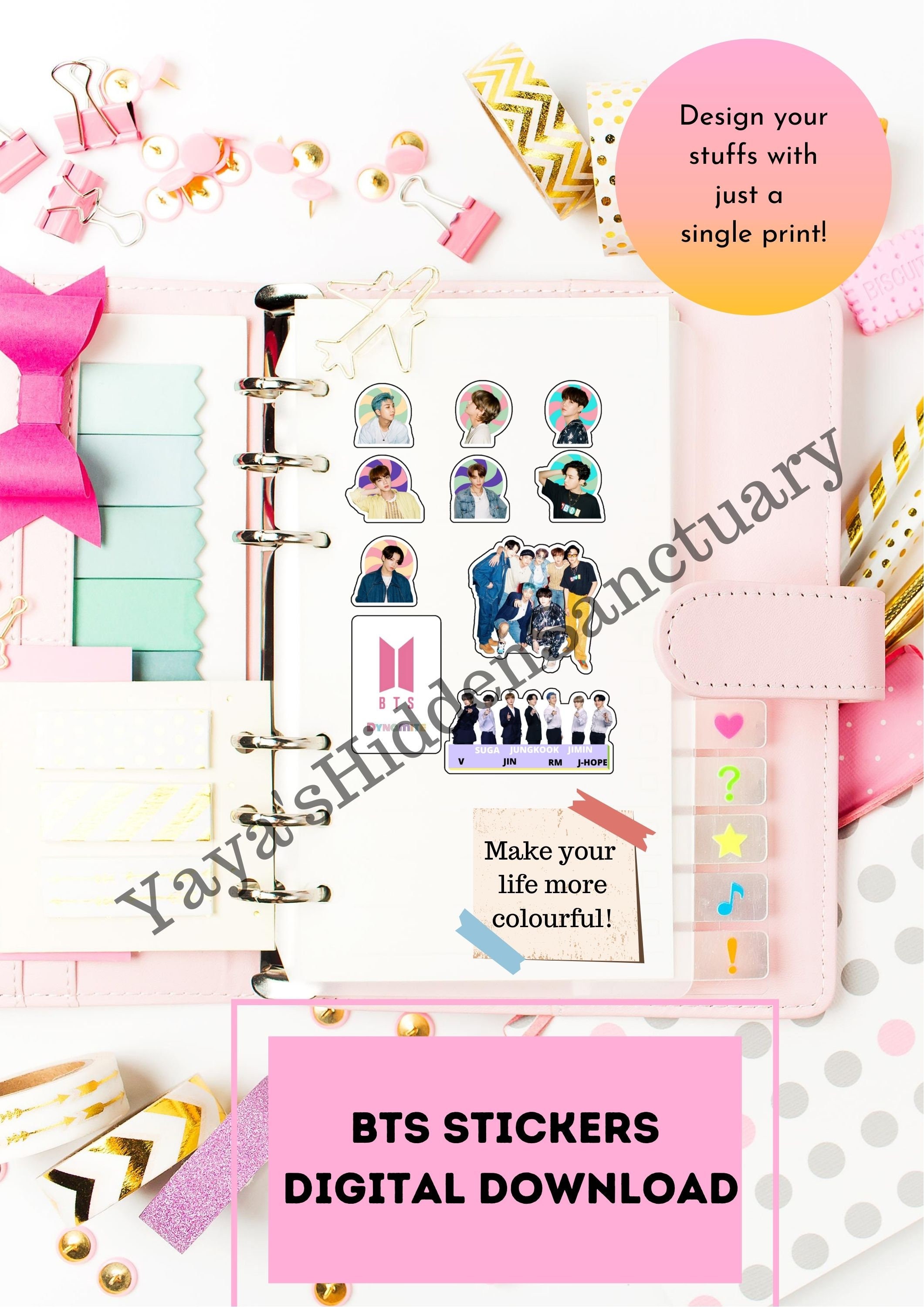 BTS Journal Stickers Printable