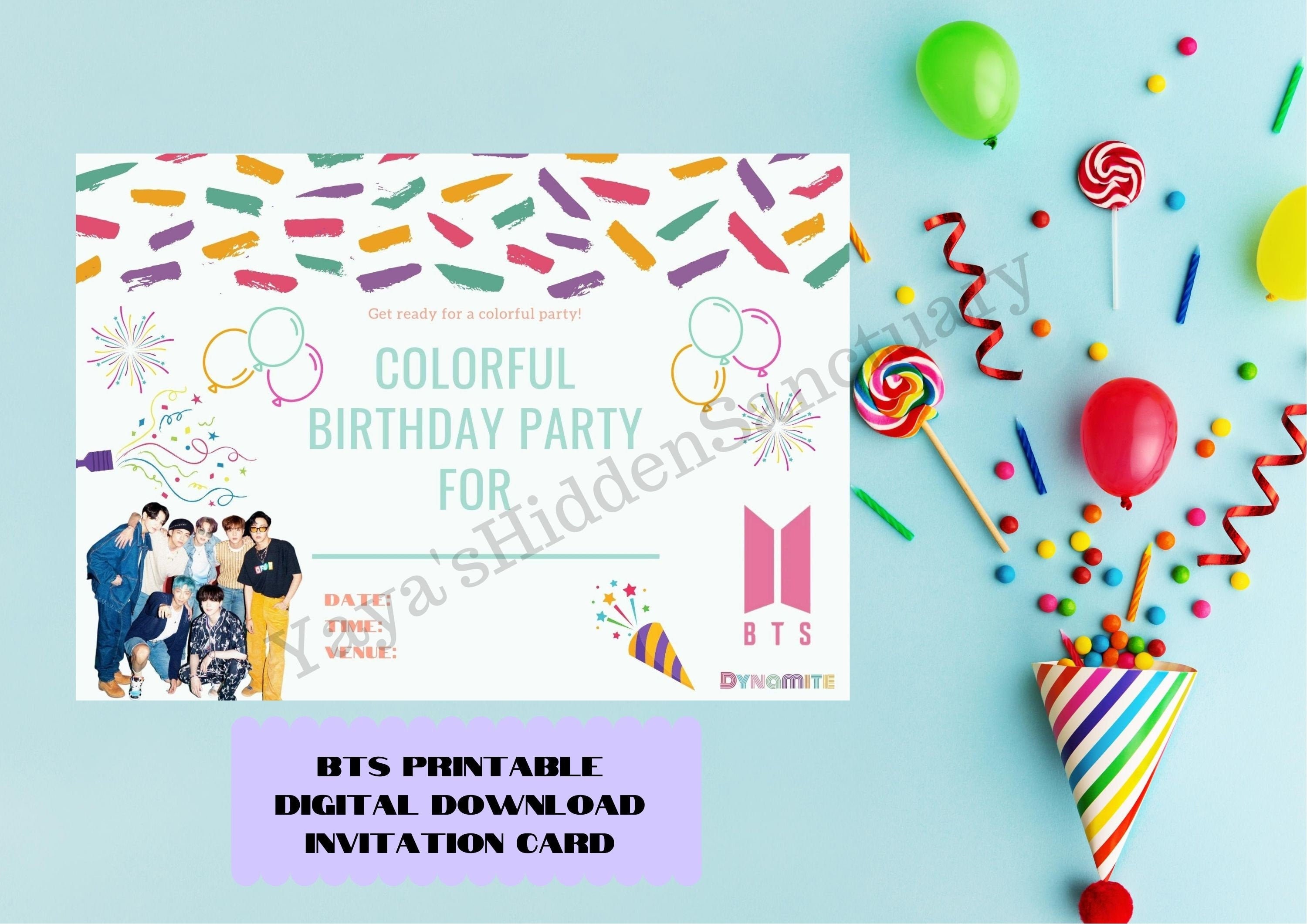 Bts Birthday Invitation Template Free