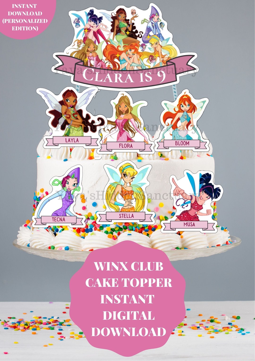 Winx Club Cake Topper Winx Club Party Supply Winx Club - Etsy Ireland