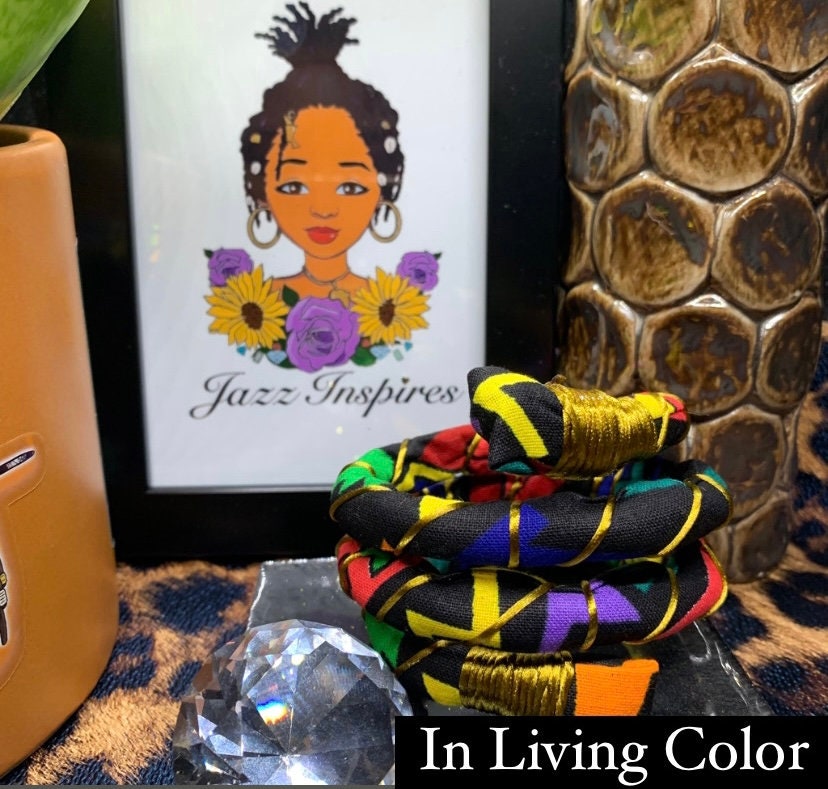 Loc Ties 3 Piece Set | Mystery African Prints & Satin Dread Wrap Ties ...
