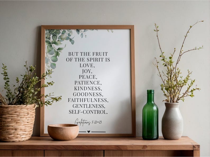 Fruit of the Spirit Printable | Galatians 5:22-23 Scripture Art ...