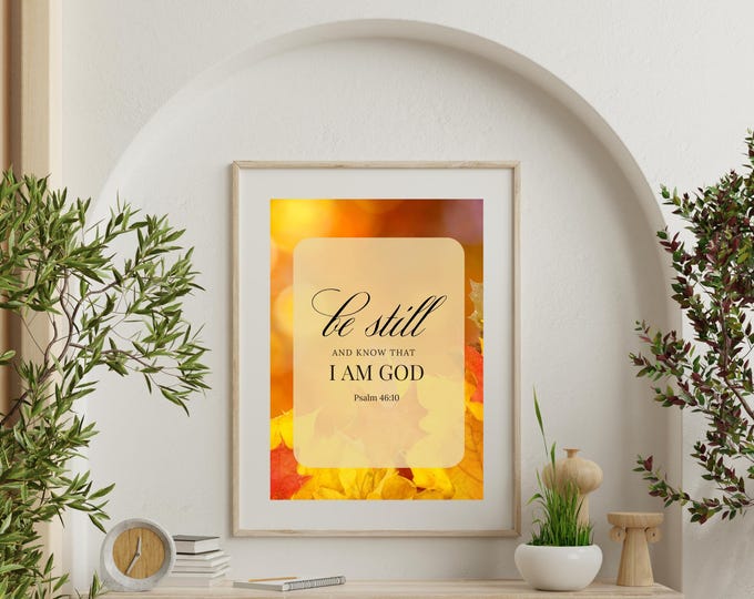 Psalm 46 Be Still and Know Printable, Bible Chapter Poster, Bible Verse ...