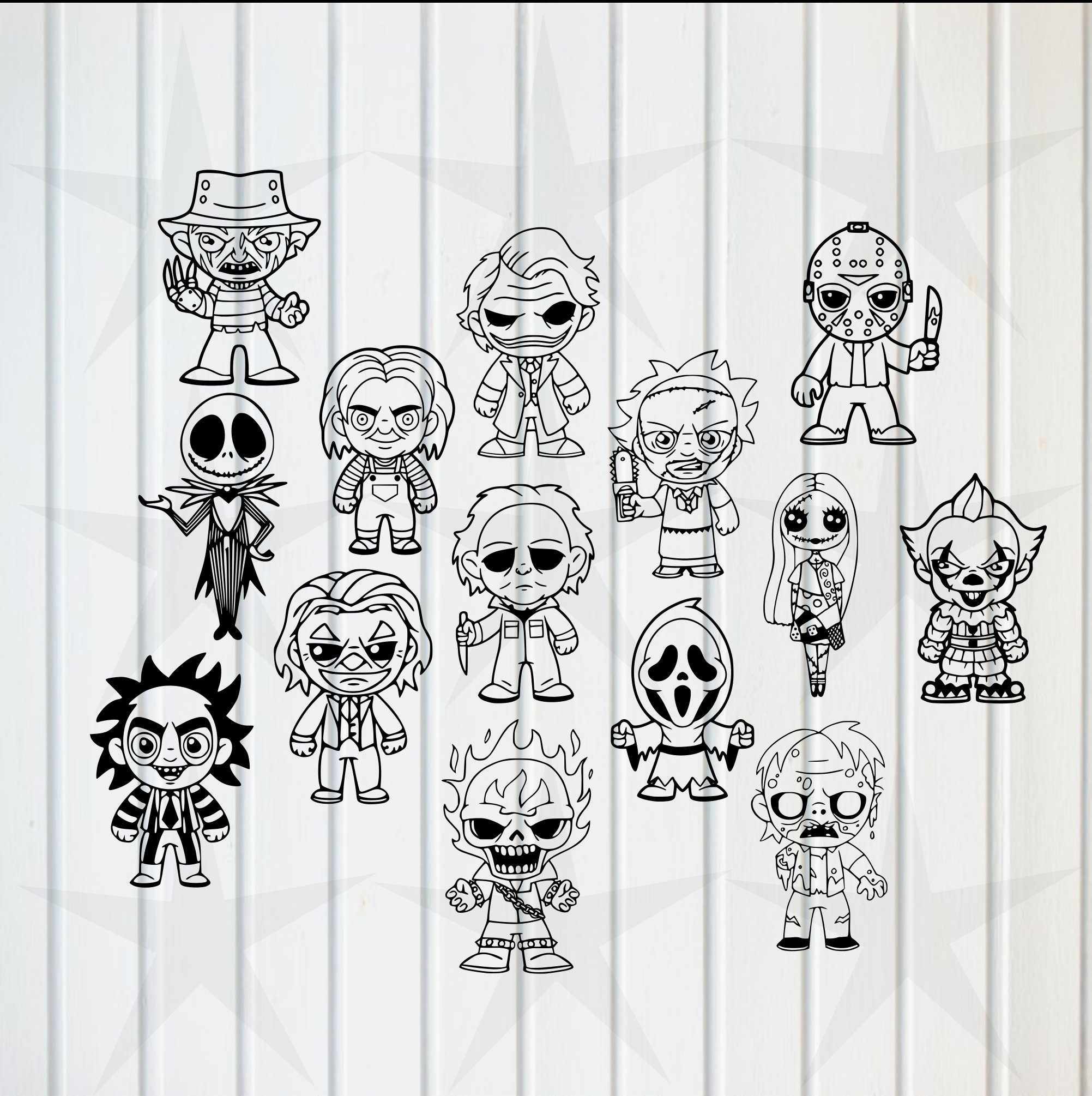 Horror Baby Characters Svg Chibi Svg Horror Svg Halloween - Etsy Canada