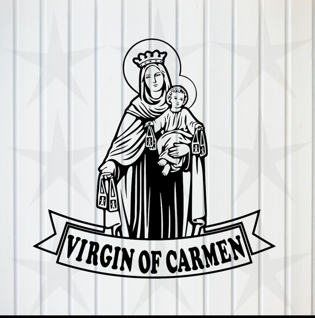 Virgin of Carmen Svg, Religion Svg, Religious Pictures, Catholic Svg ...