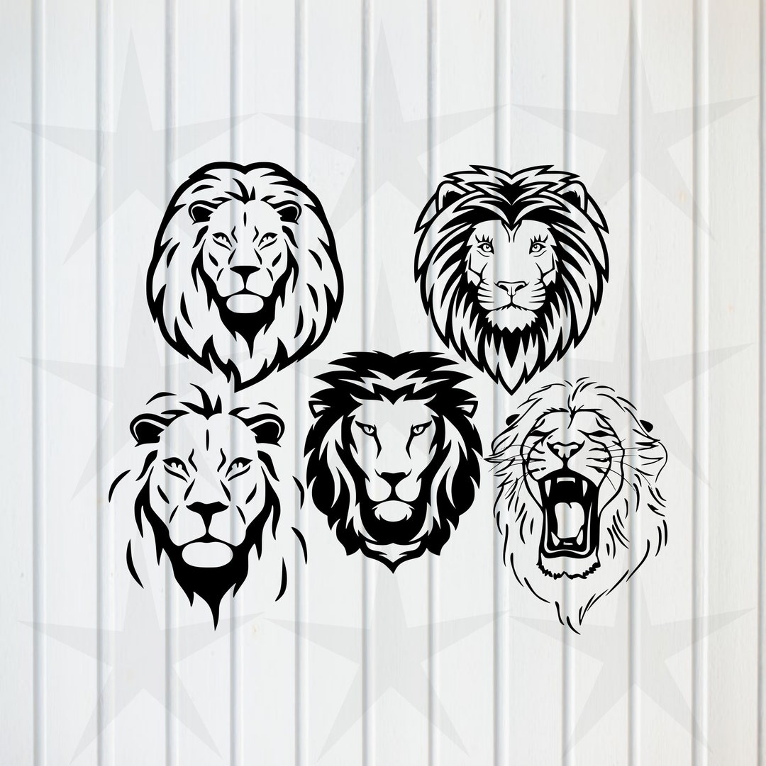 Lion Svg, Lion Clipart, Cricut, Silhouette, Cut File, Vector, Vinyl ...
