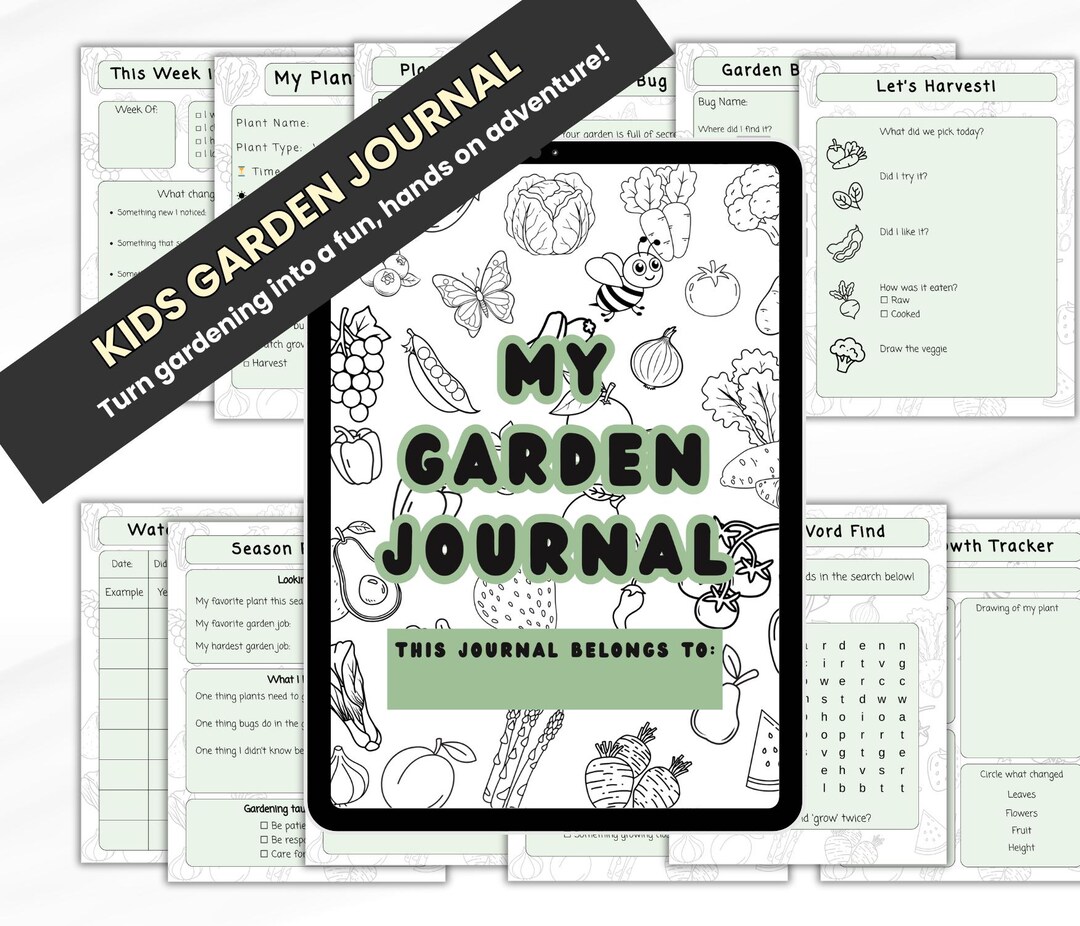 Kids Garden Journal & Activity Bundle – Homeschool Nature Learning ...