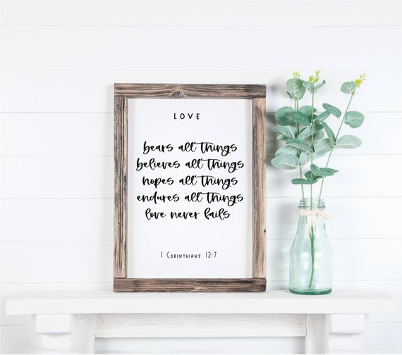 SVG Love Bears All Things Believes Hopes Endures Never | Etsy