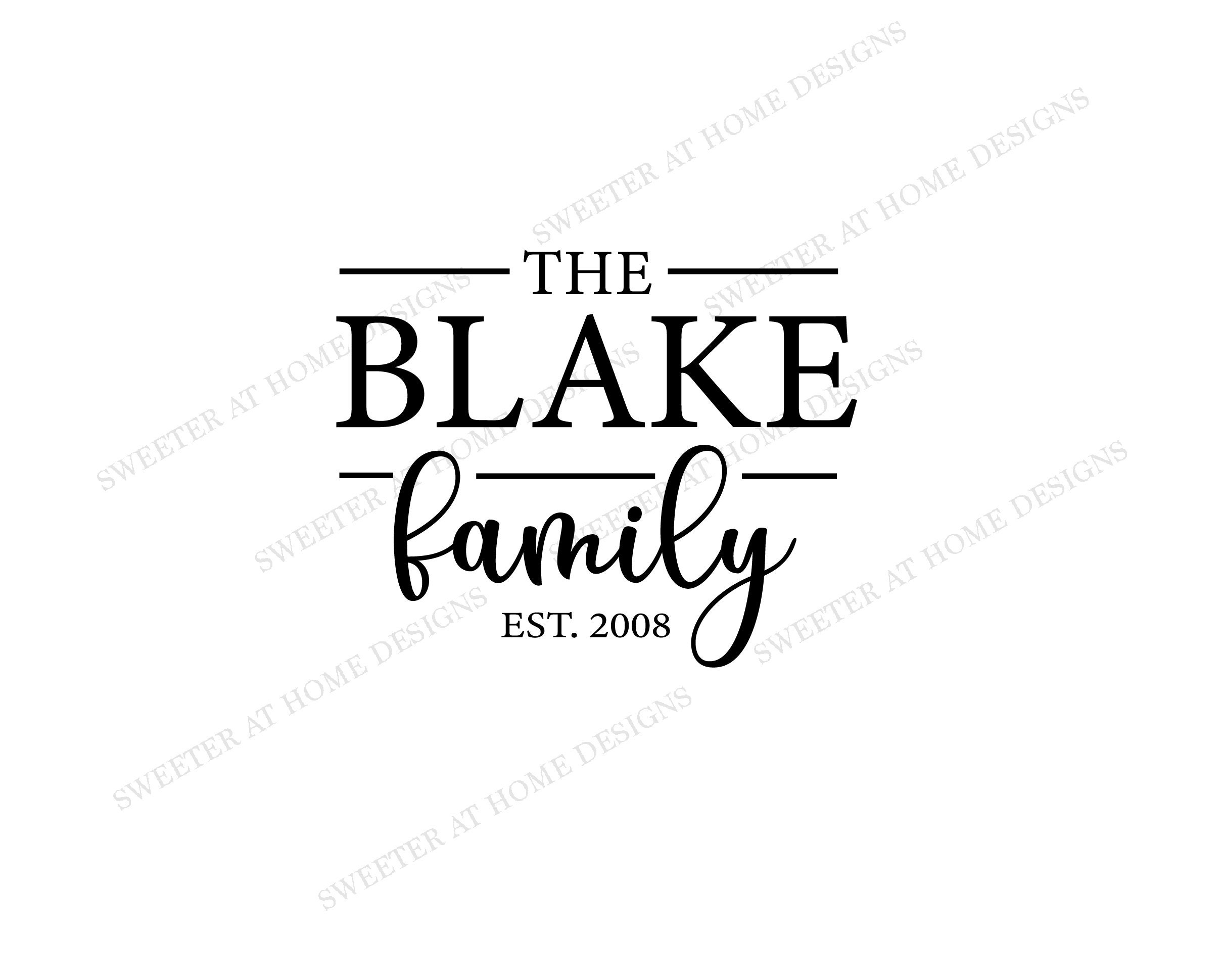 SVG - Family Est - Custom - Personalized - Digital Cut File - Home ...