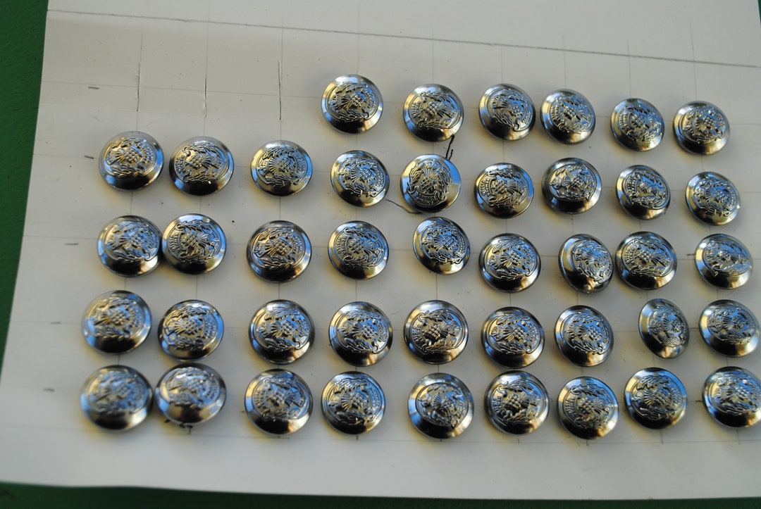 Vintage,obsolete, Metal Scottish Police Buttons . Set of 40 X 16 Mm. - Etsy