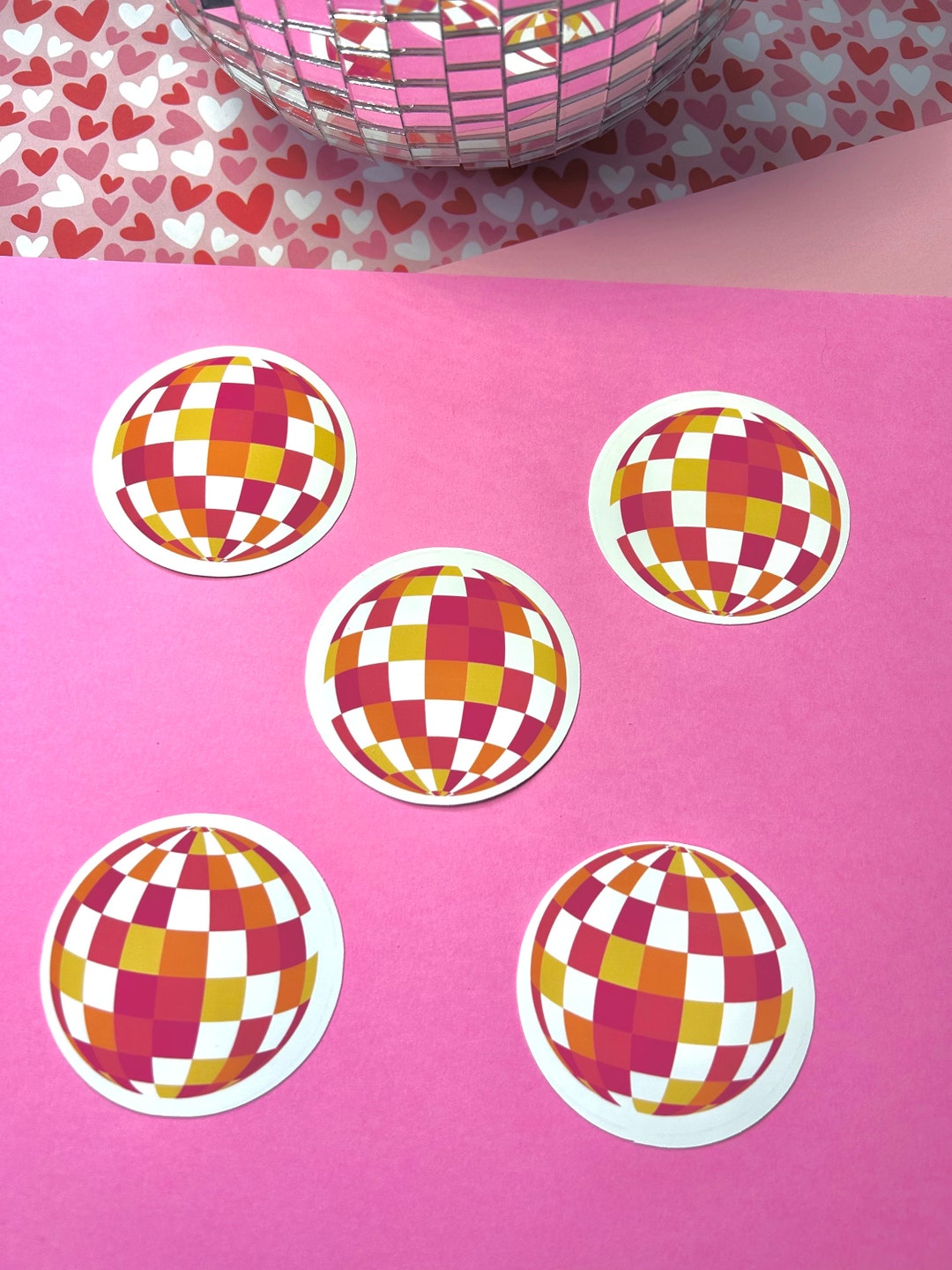 Disco Ball, Groovy Disco Ball, Scrapbooking Sticker, Laptop Sticker - Etsy