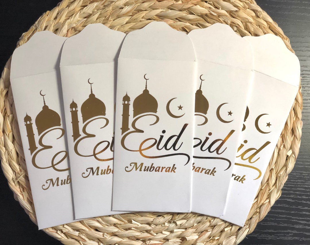 Eidi Envelopes, Set of 5 Eid Envelopes, Eid Mubarak Envelopes, Eid ...