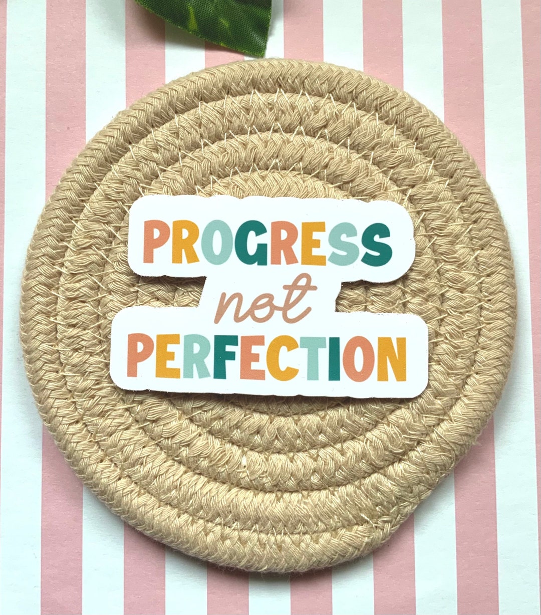 Progress Not Perfection Sticker, Motivational Sticker, Laptop Sticker ...