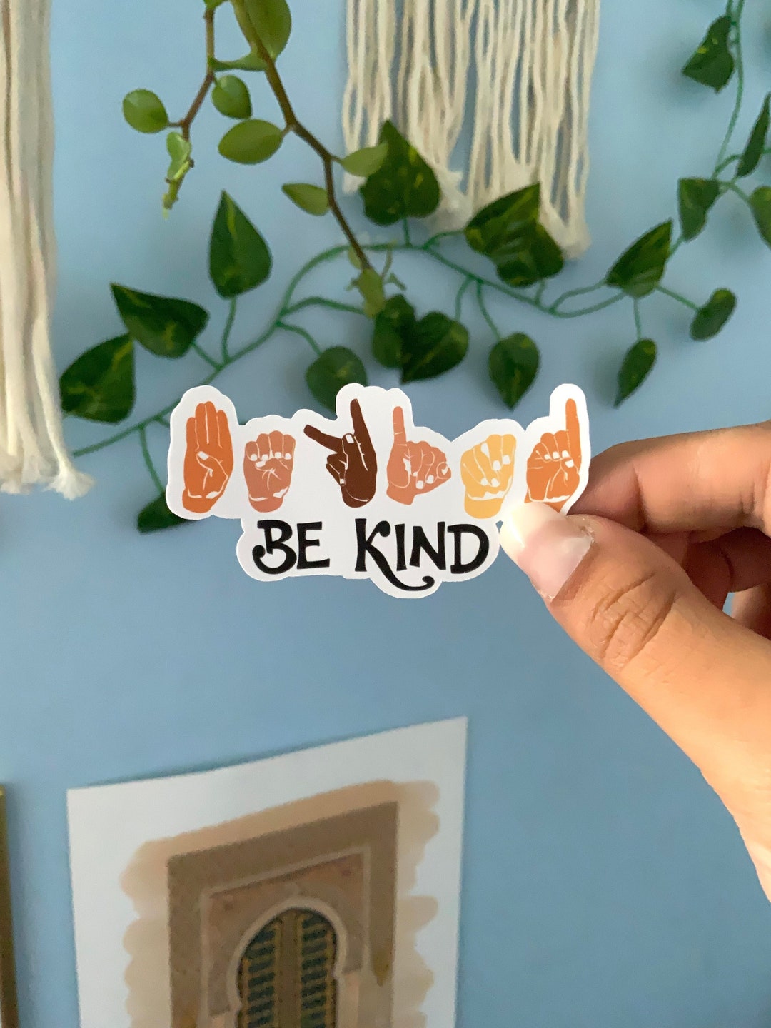 Be Kind ASL Sticker American Sign Language Sticker ASL - Etsy